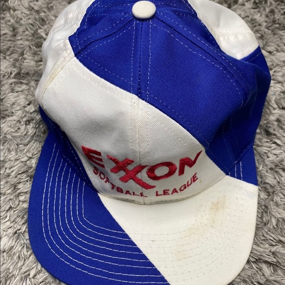 Accessories | Vintage Exxon Softball Hat Snapback Cap | Poshmark